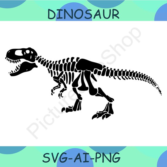 Dinosaur Svg Dinosaur Skelet Haunting Svg Animal Svg | Etsy