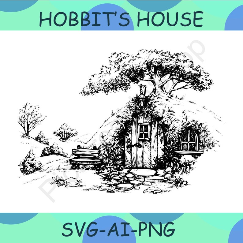 Hobbit's House Doors of Hobbit House Svg Doors Svg - Etsy Singapore