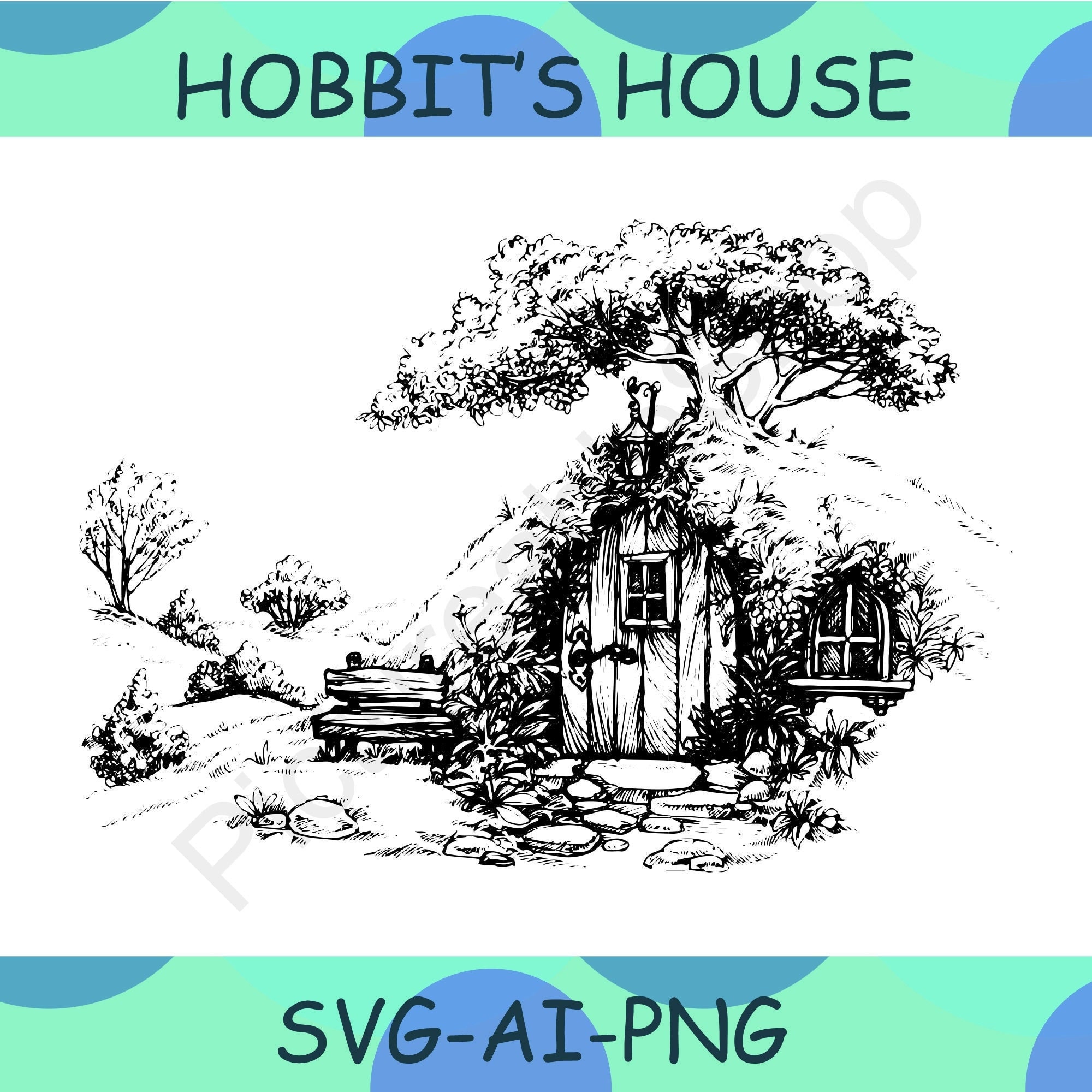 Hobbit's House Doors of Hobbit House Svg Doors Svg - Etsy Australia