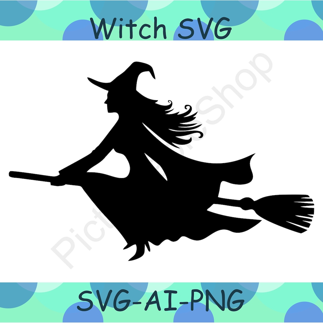 Witch SVG Flying Witch Svg Magik Svg Broom Svg Hag Svg - Etsy Canada