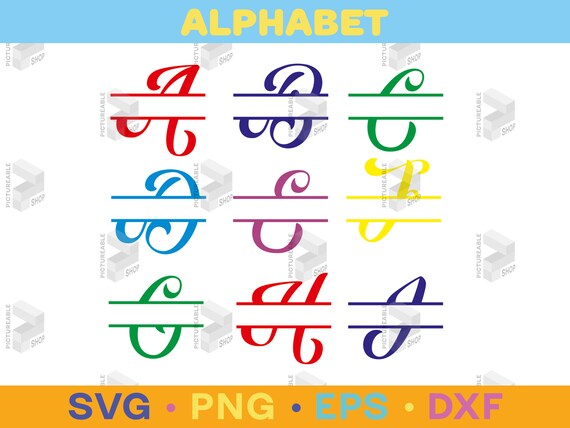 Alphabet File for Cricut Clip Art Svg Bundle Alphabet Svg - Etsy