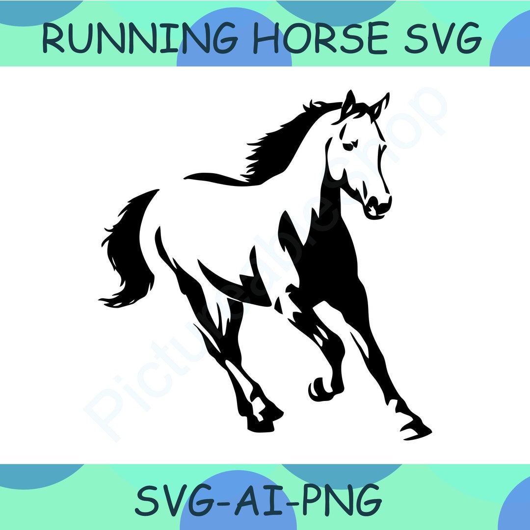 Running Horse, Horse SVG, Standing Horse Svg, Animal Svg, Wild Animal ...