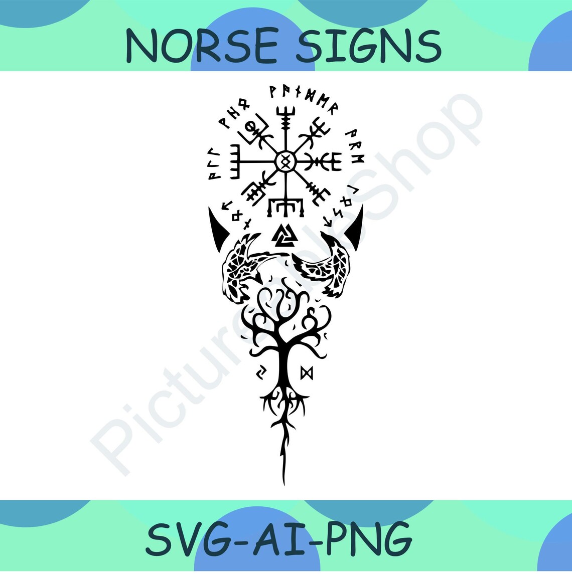 Norse Signs Viking Svg Nordic Warior Svg Norse Design - Etsy