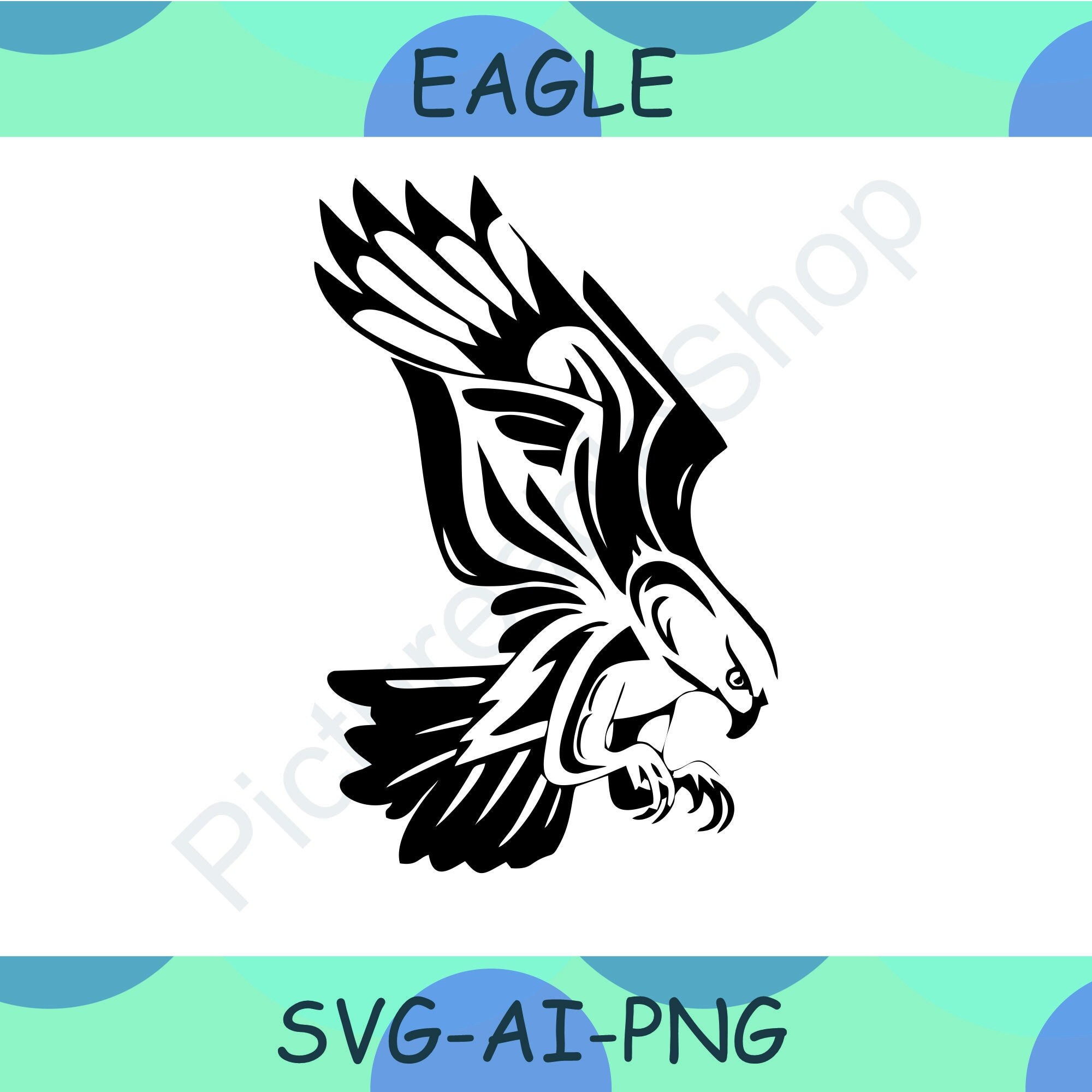 Eagle Svg Bird Svg Animals Svg Flying Eagle Eagle Vector | Etsy
