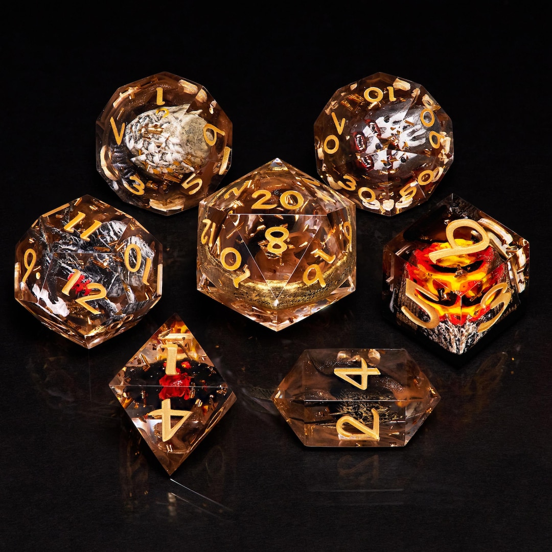 Magic Dice, Handmade Dice, Dice Set, DND Dice, Sharp Edges Dice, D&D ...