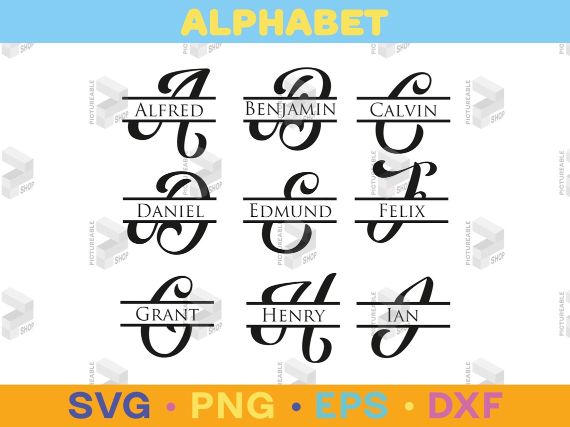 Alphabet File for Cricut Clip Art Svg Bundle Alphabet Svg - Etsy