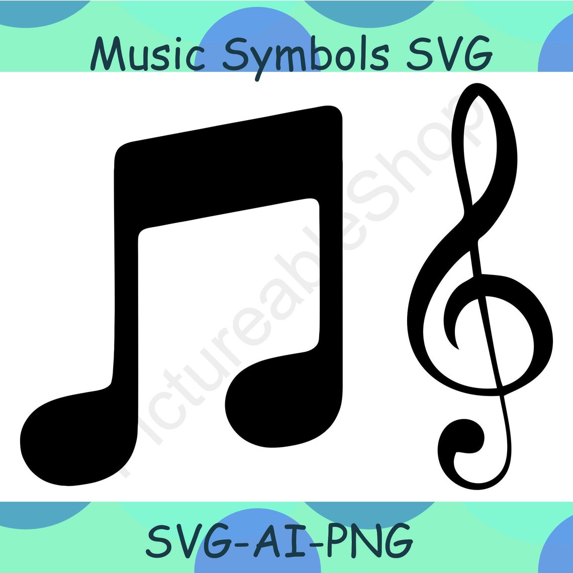 Music Note SVG Music Symbols Svg Guitar Note Svg Music Svg | Etsy