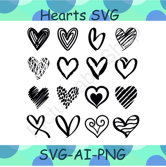 Heart SVG Love Svg Valentine Svg Cricut Silhouette | Etsy