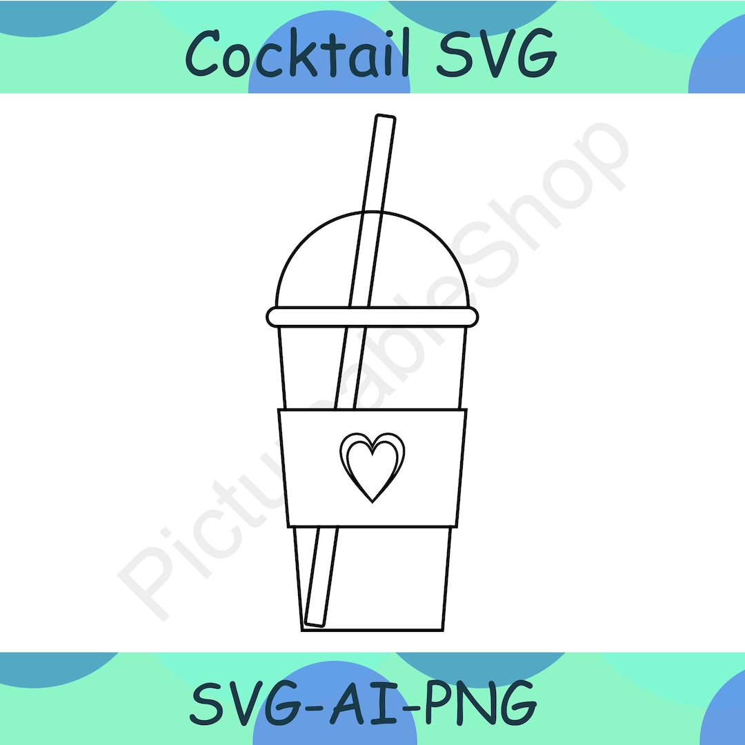 Cocktail Svg, Smoothies Cups Svg, Party Svg, Cocktail, Party Cocktail ...
