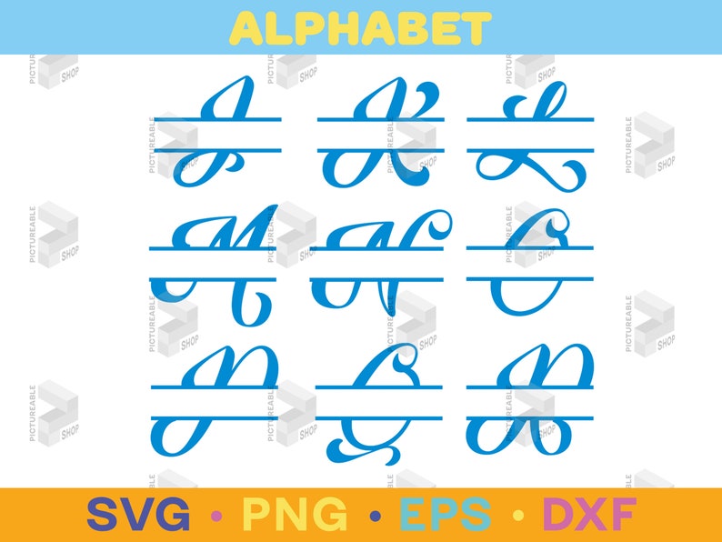 Alphabet File for Cricut Clip Art Svg Bundle Alphabet Svg - Etsy