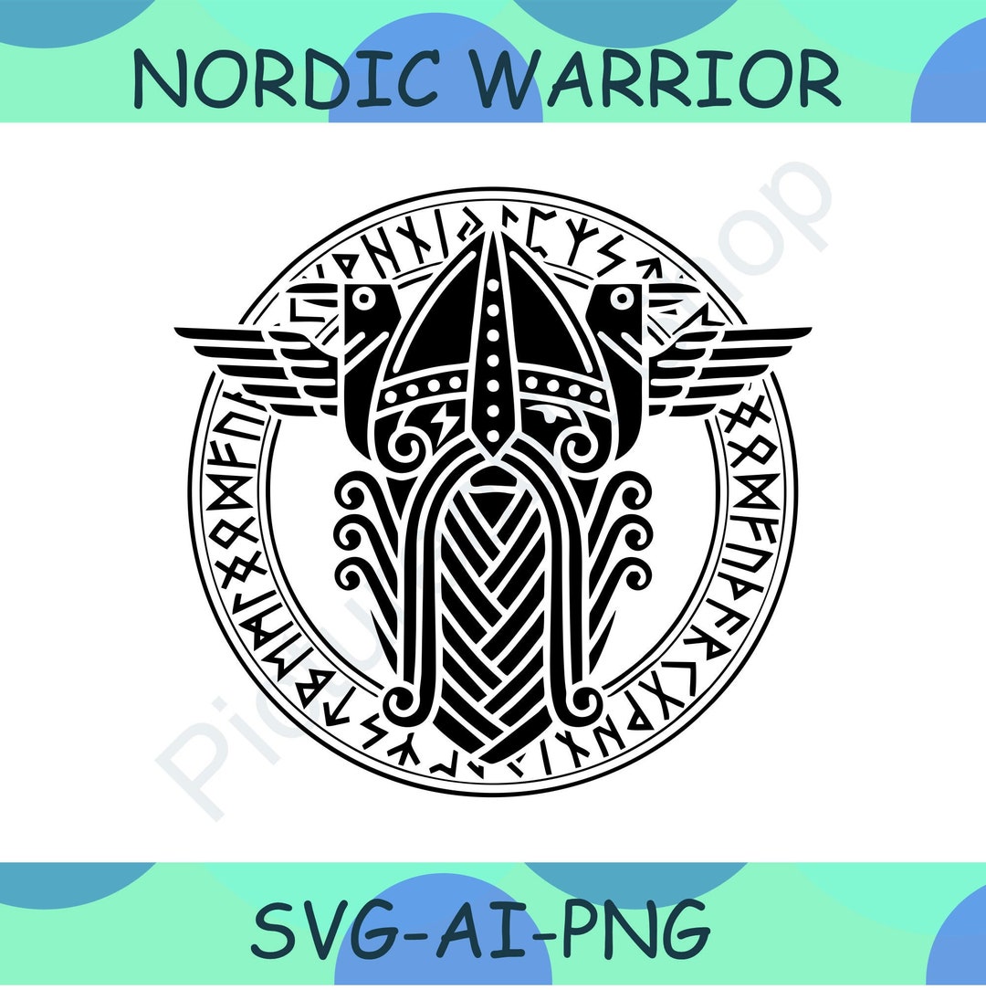 Viking Svg, Nordic Warior Svg, Norse Design, Viking Symbol, Pattern Svg ...