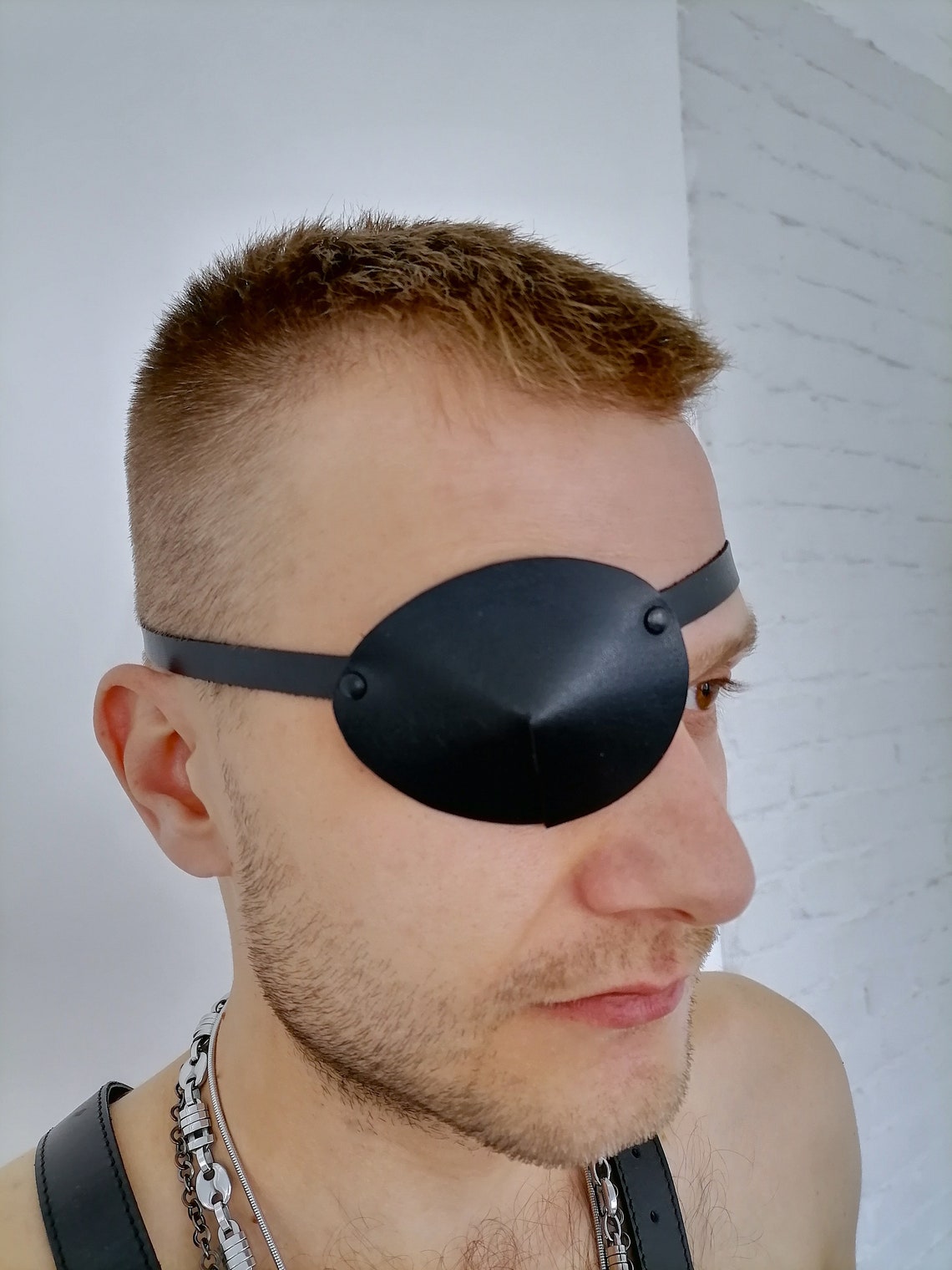 Leather Eye Patch Man eye patch Woman eye patch Pirate | Etsy