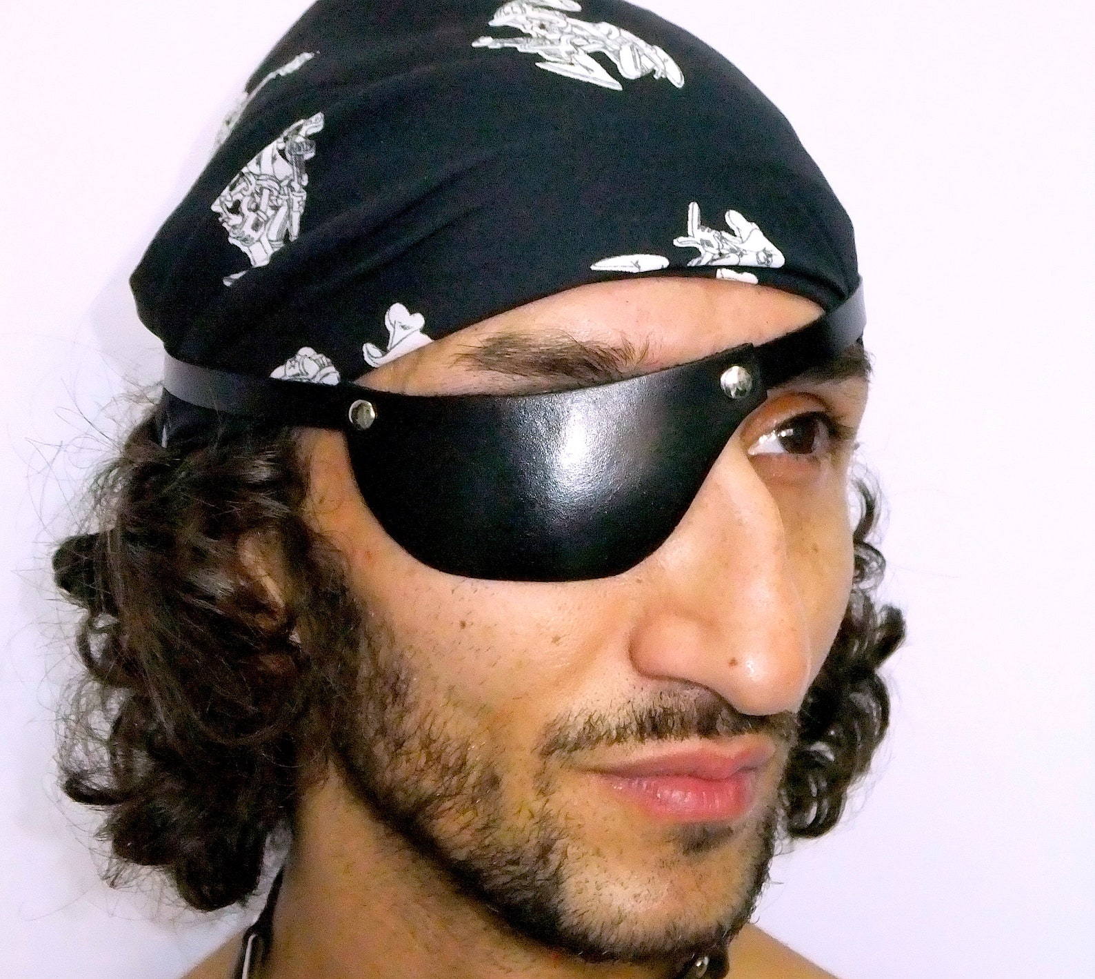 Leather Eye Patch Man Eye Patch Woman Eye Patch Pirate | Etsy
