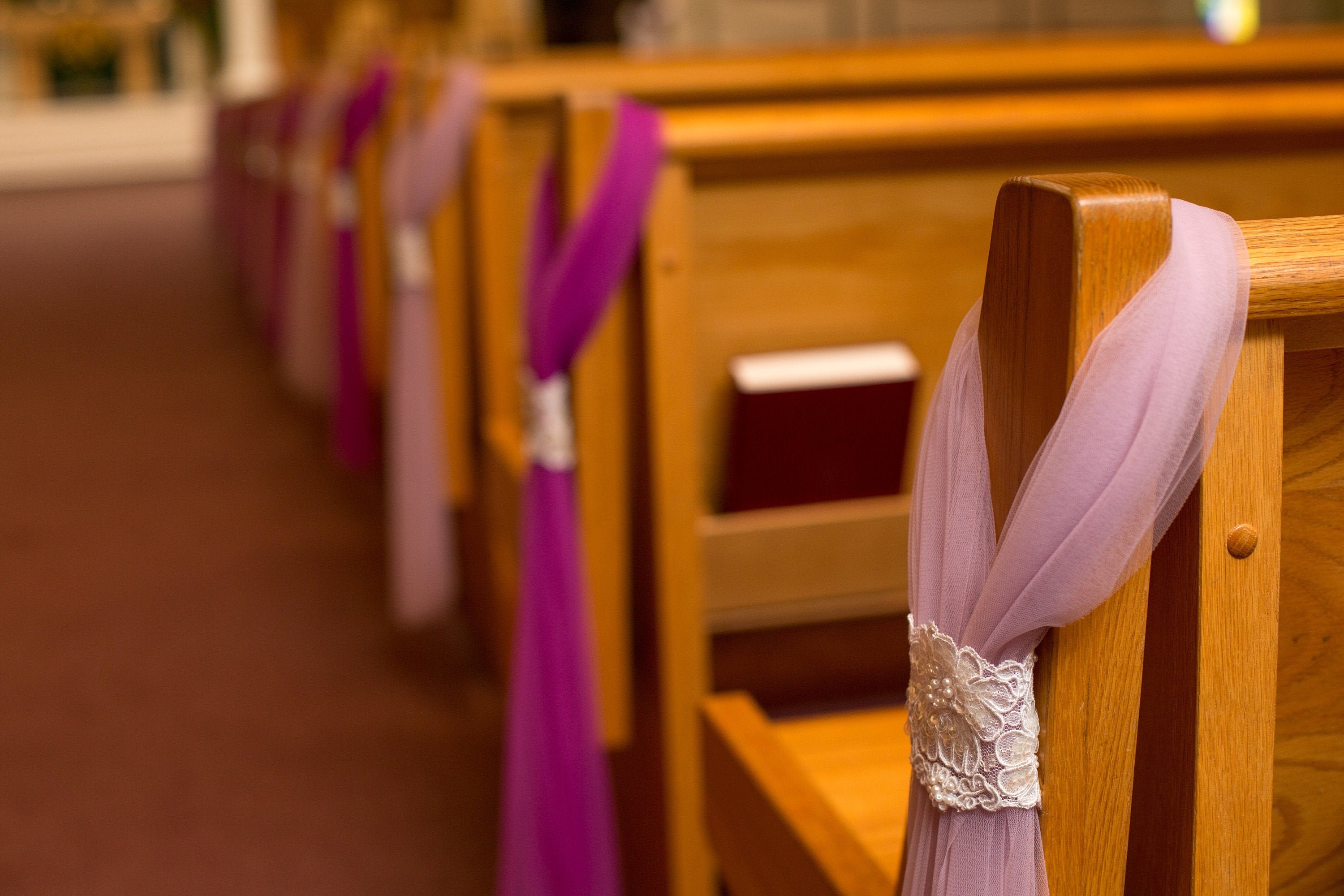 Tulle Wedding Aisle Sashes - Etsy