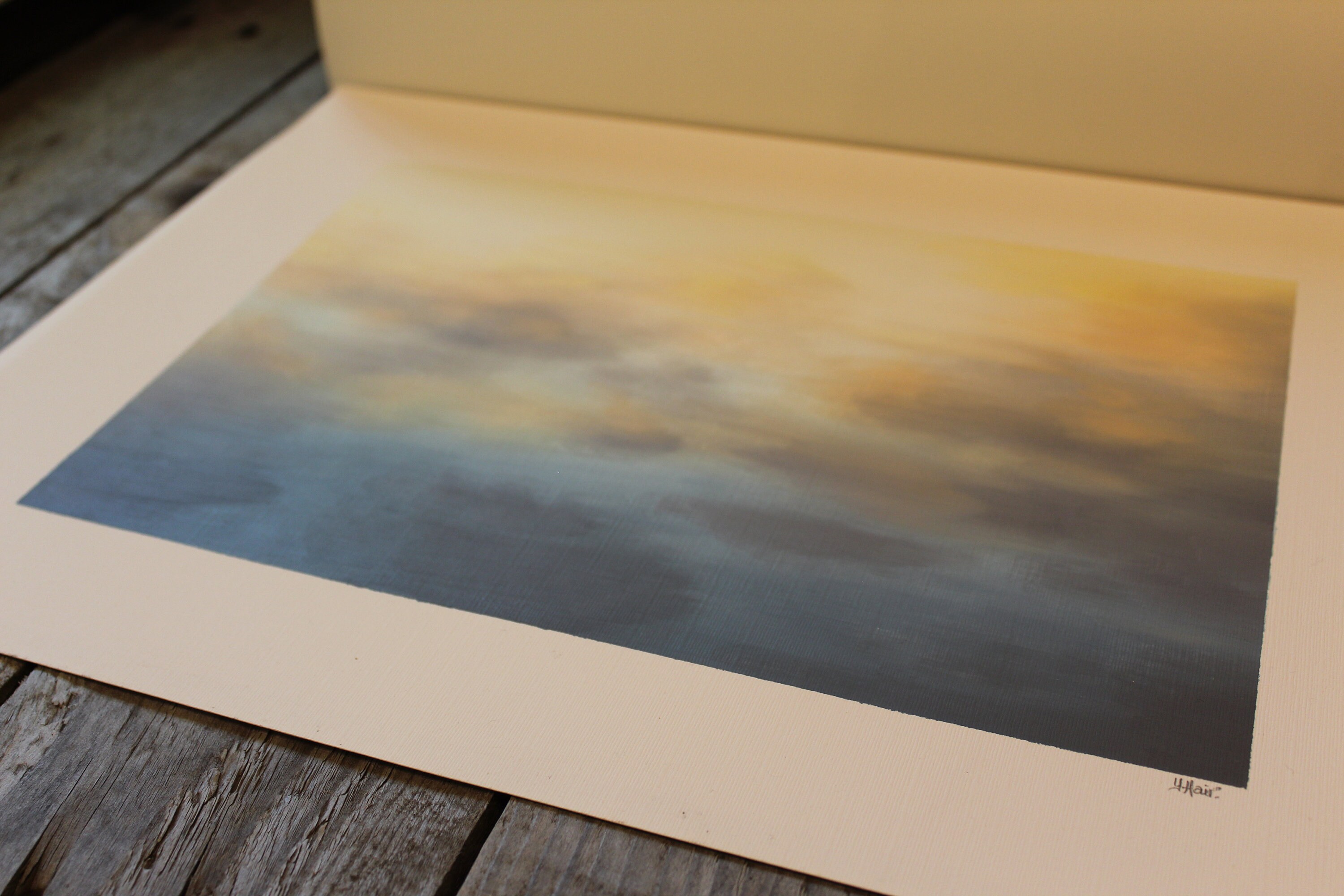 Sunset Reflection, Loch Tay. Oil on Paper. Image Size 31cm X 20.5cm ...