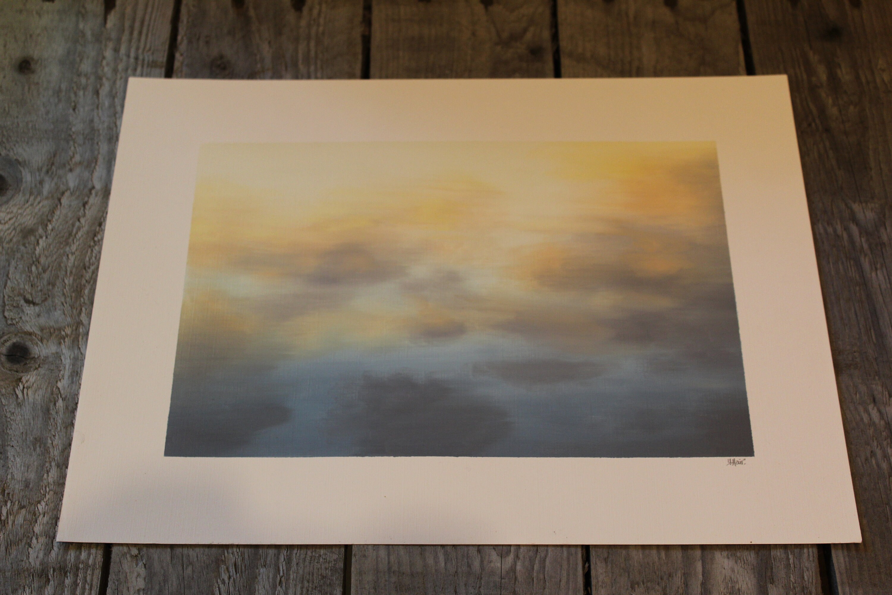 Sunset Reflection, Loch Tay. Oil on Paper. Image Size 31cm X 20.5cm ...
