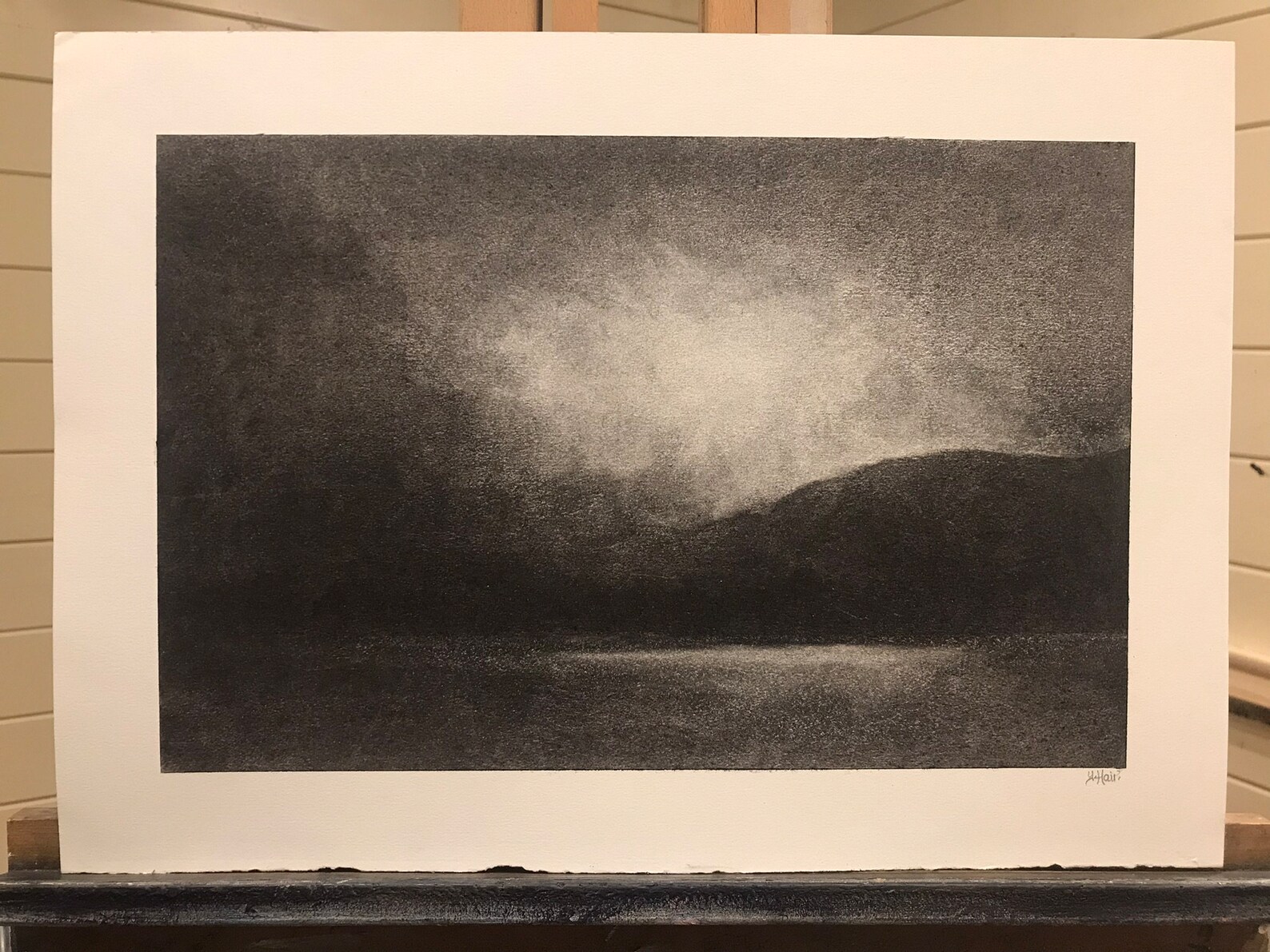 Mountain Light, Loch Tay. Original Charcoal Drawing Inspired by the ...