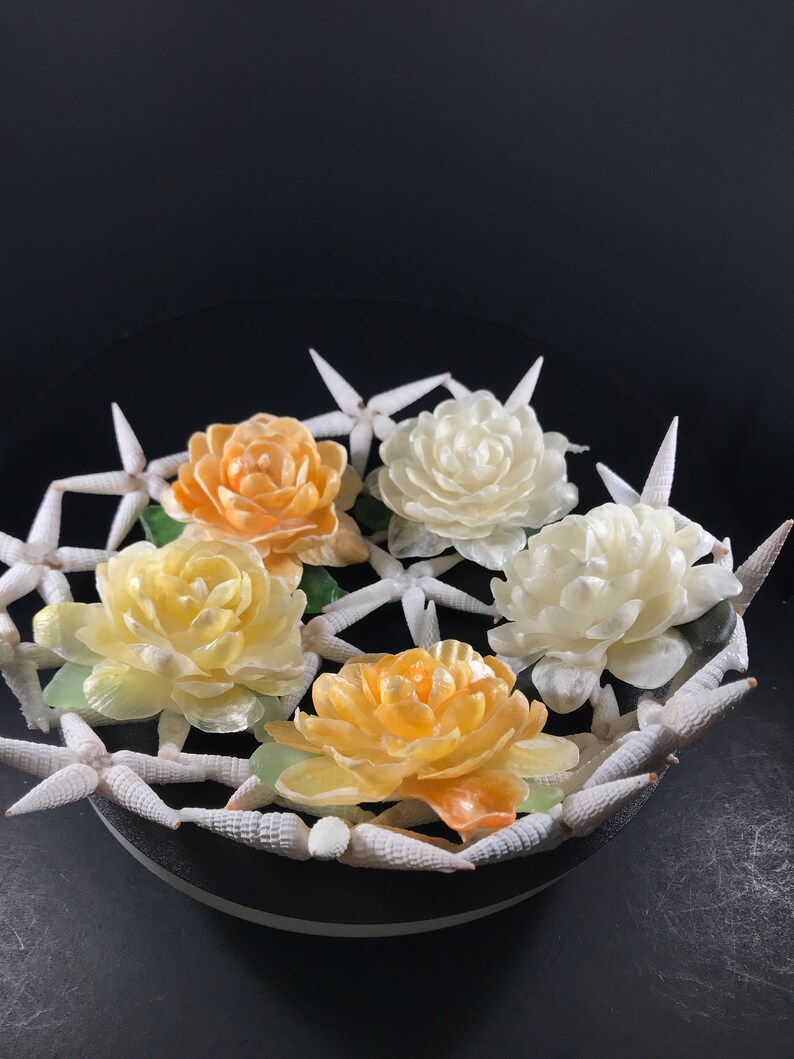 Delicate Rose 'forever' Seashell Flower Handmade With | Etsy