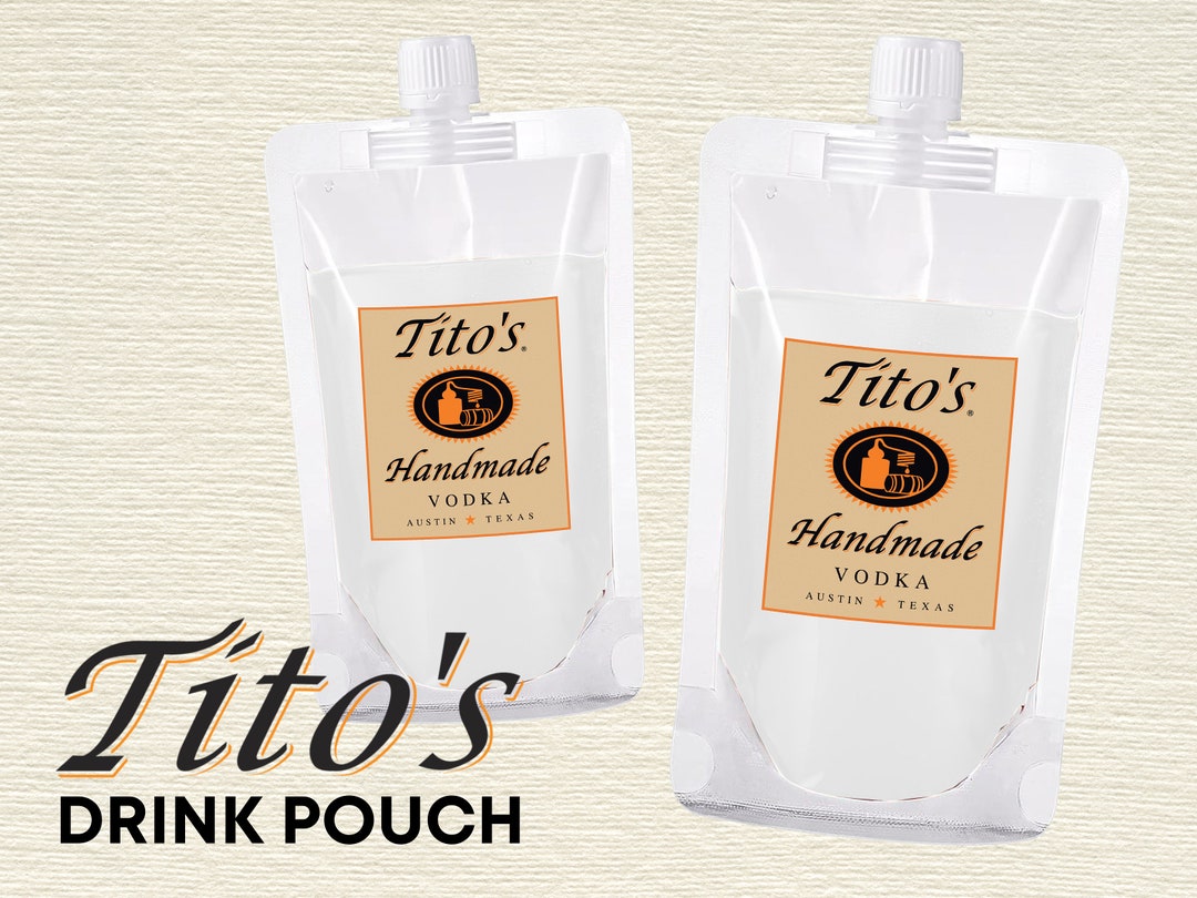 Titos Drink Pouch, Vodka Drink Pouch, Adult Capri Sun, Booze Bag, Vodka ...