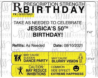 Personalized Candy Filled Prescription Bottle, Candy Chill Pills Gift ...