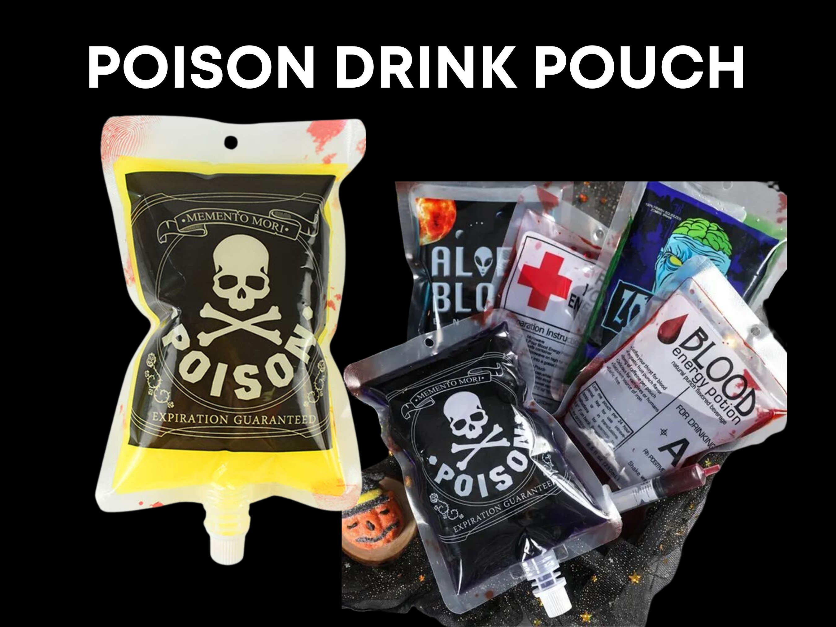 Poison Drink Flask I.V. Bag Drink Pouch Blood Bag Drink Cups - Etsy