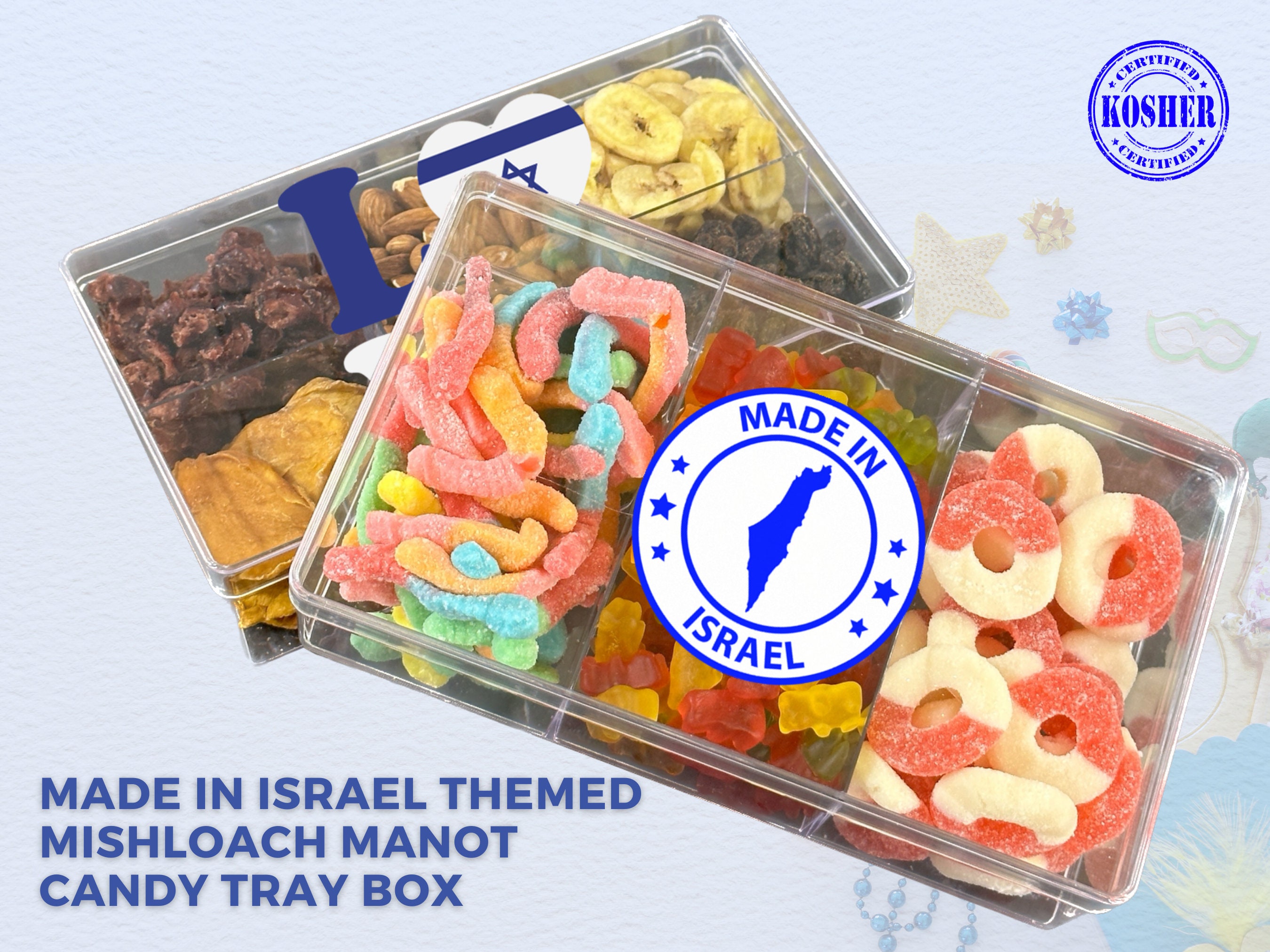 Made in Israel Theme Purim Basket, Love Israel Mishloach Manot Gift ...