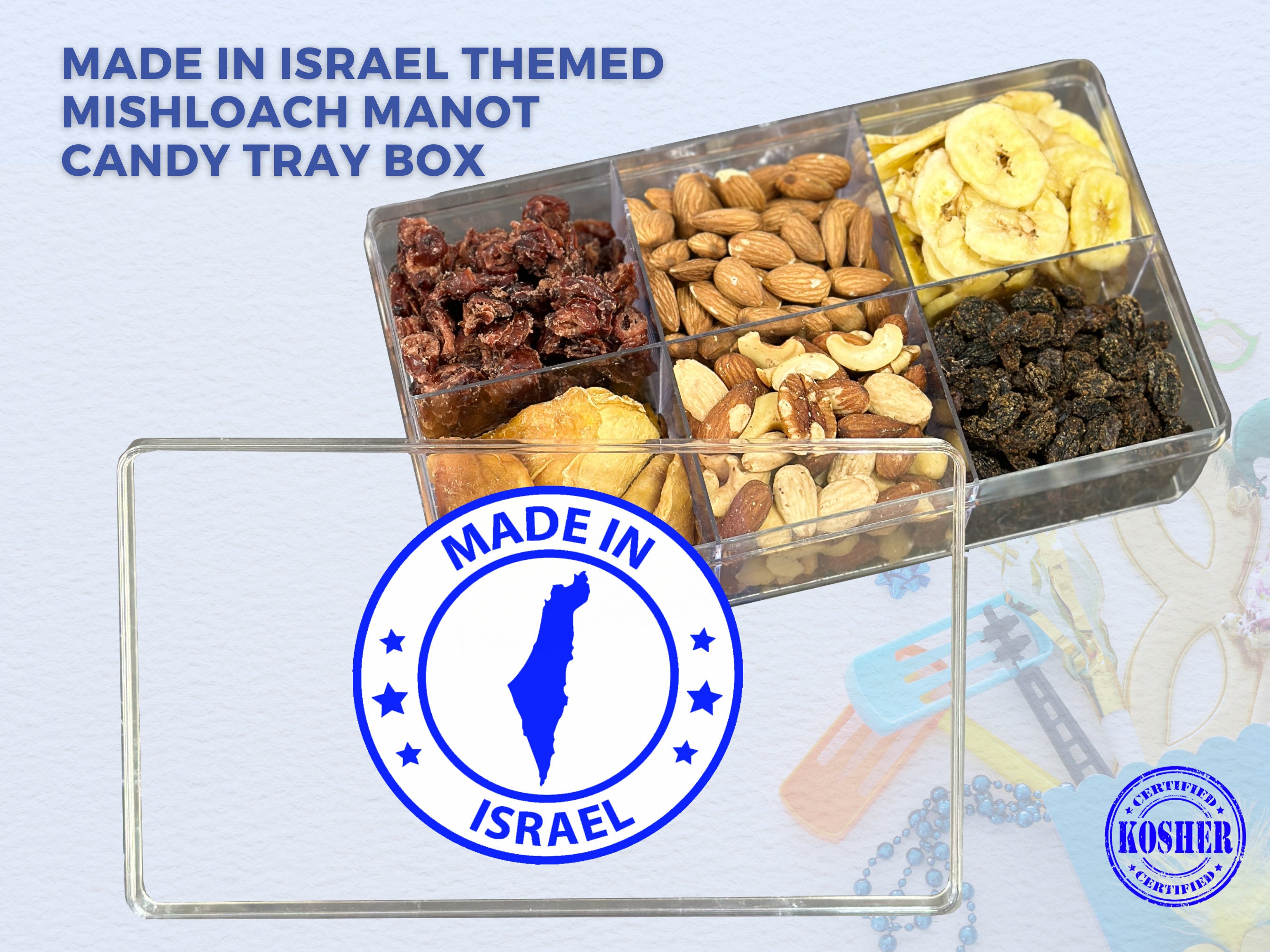 Made in Israel Theme Purim Basket, Love Israel Mishloach Manot Gift ...