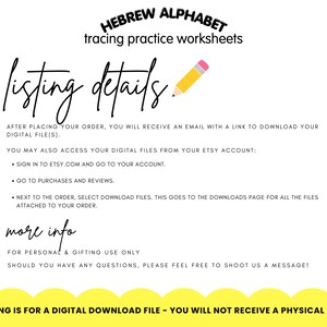 Hebrew Alphabet Practice Worksheets, Alef Bet Worksheets, Printable ...
