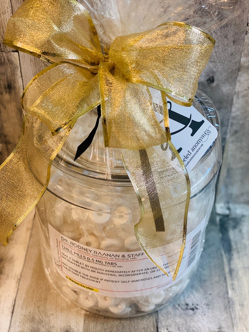 Personalized Prescription Candy Jar Label Candy Chill Pills - Etsy