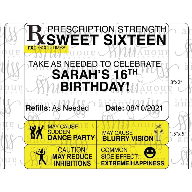 Candy Filled Personalized Prescription Candy Bottle Candy - Etsy