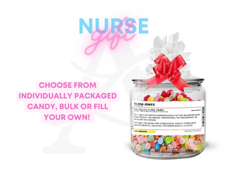 Personalized Prescription Candy Jar Candy Chill Pills - Etsy