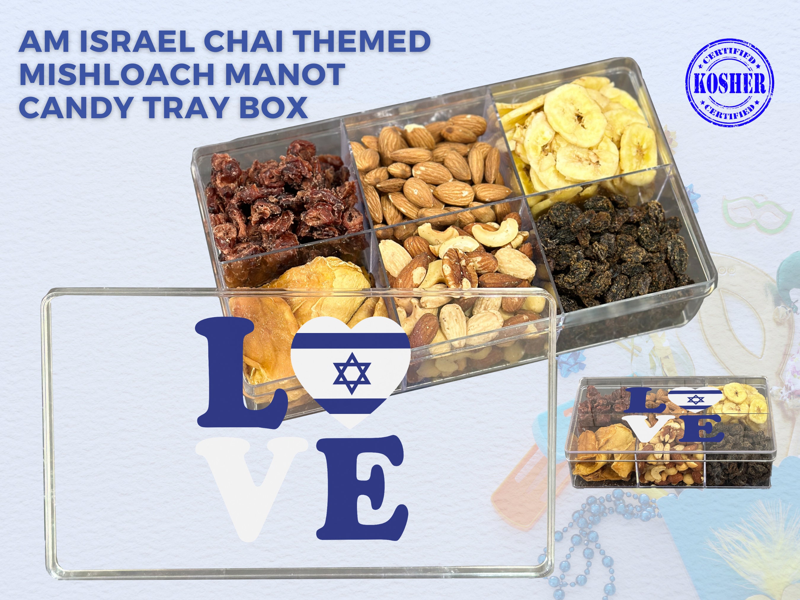Love Israel Theme Purim Basket, Love Israel Mishloach Manot Gift, Happy ...