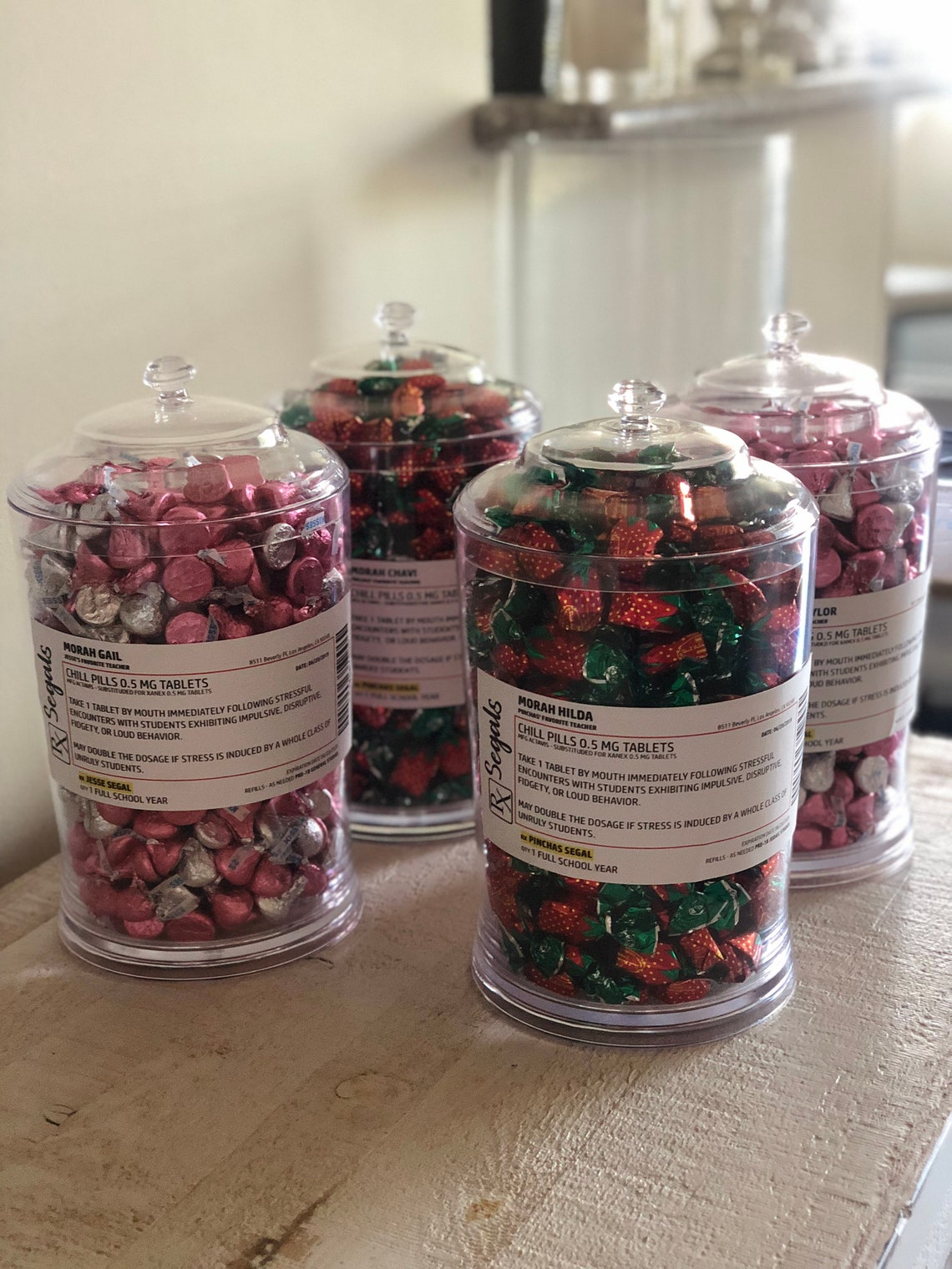 Personalized Prescription Candy Jar Label Candy Chill Pills - Etsy