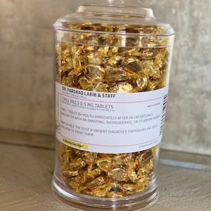 Personalized Prescription Candy Jar Label Candy Chill Pills - Etsy