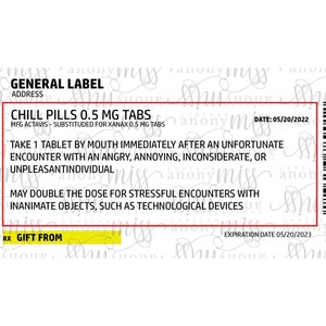 Personalized Prescription Candy Jar Label, Candy Chill Pills Birthday ...