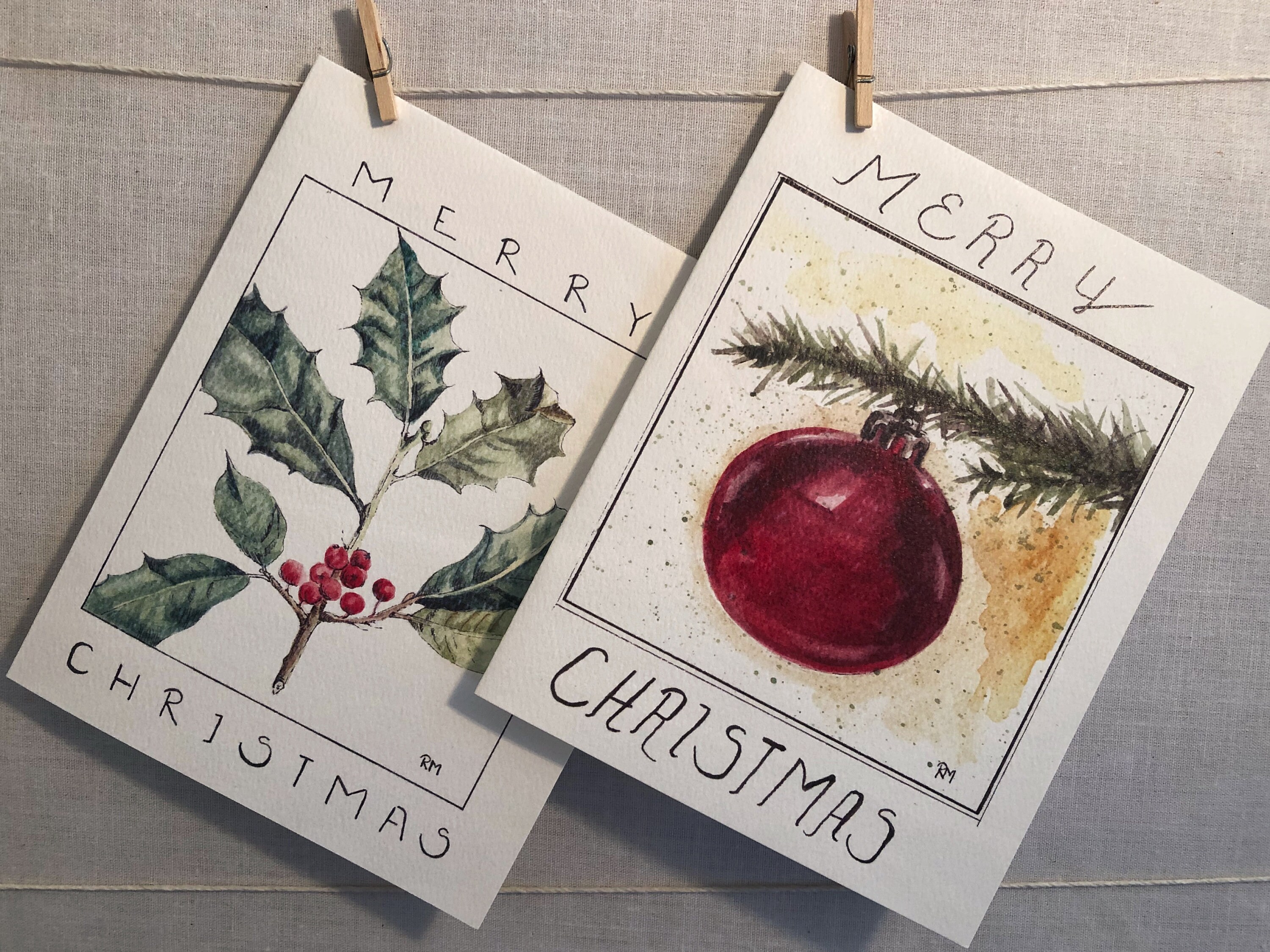 Christmas Card Package Set of 6 Merry Christmas Cards Blank Christmas ...