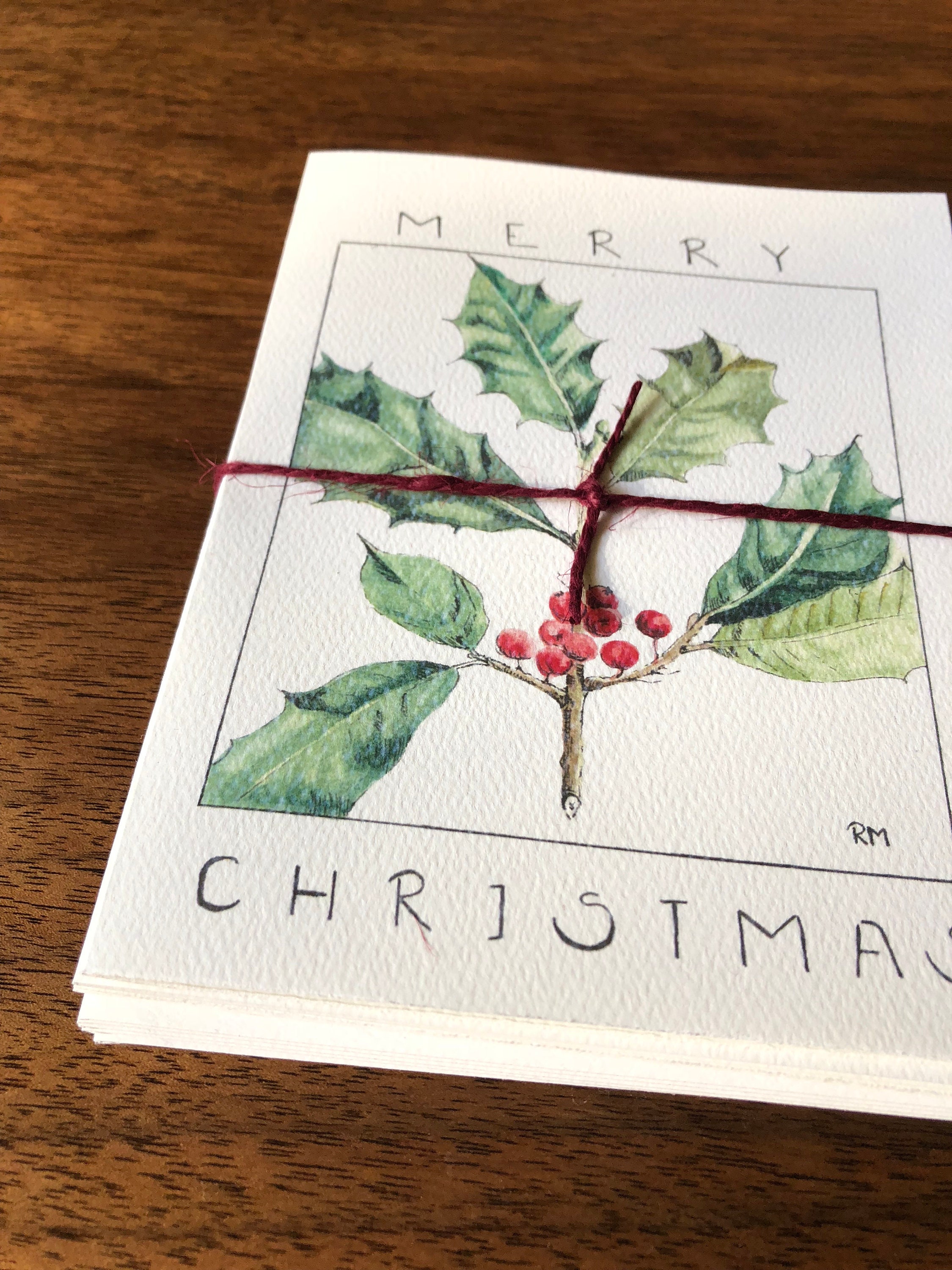 Christmas Card Package Set of 6 Merry Christmas Cards Blank Christmas ...