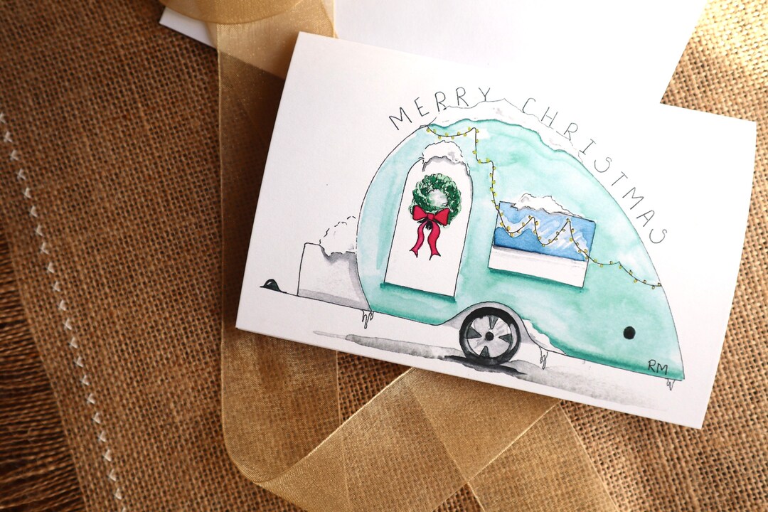 Camper Christmas Cards - Etsy