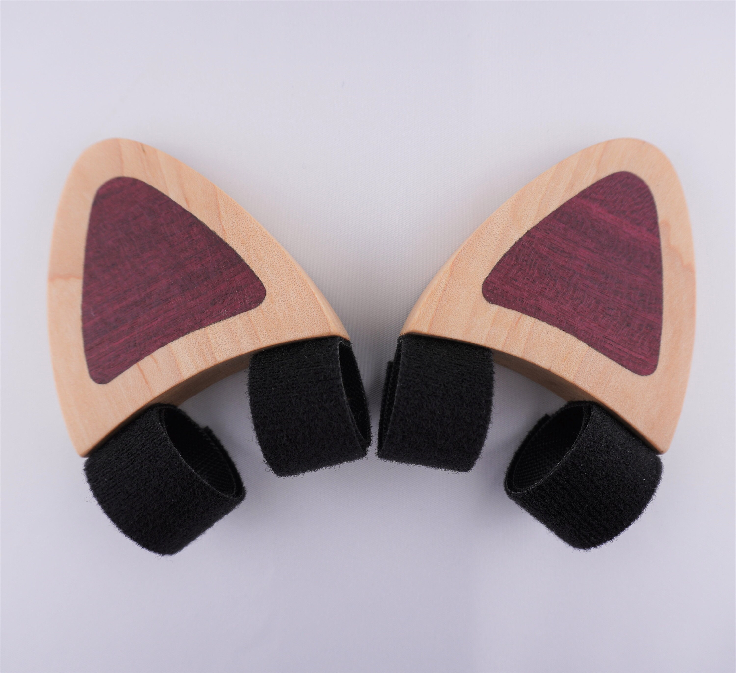 Wooden Cat Ears for Headphones Maple/purpleheart - Etsy