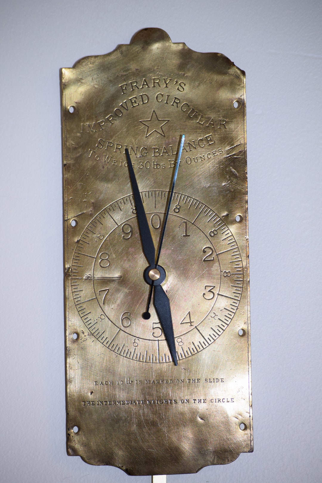 Old Antique Brass Frary's Scale Pendulum Wall Clock - Etsy