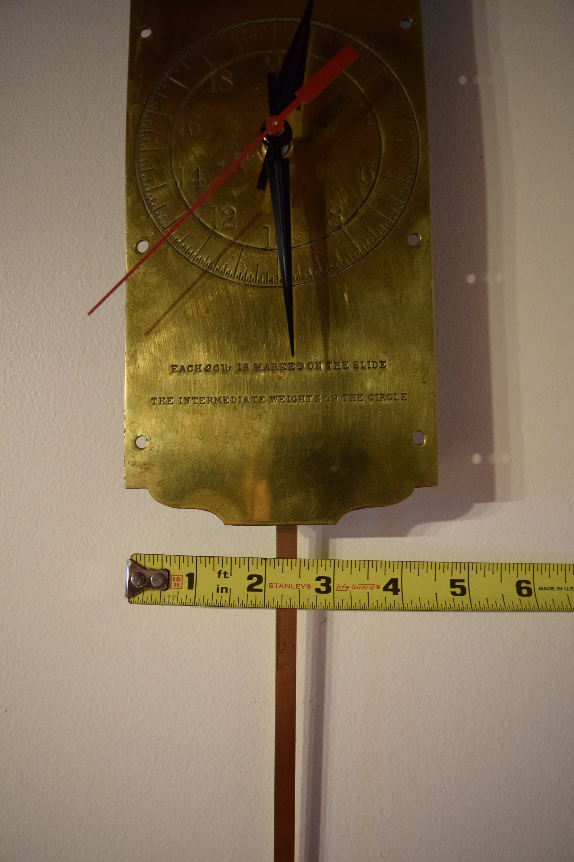 Old Antique Brass Lander's Scale Pendulum Wall Clock - Etsy
