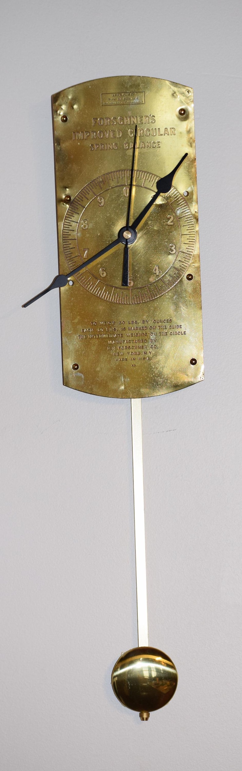 Old Forschner's Scale Pendulum Wall Clock - Etsy