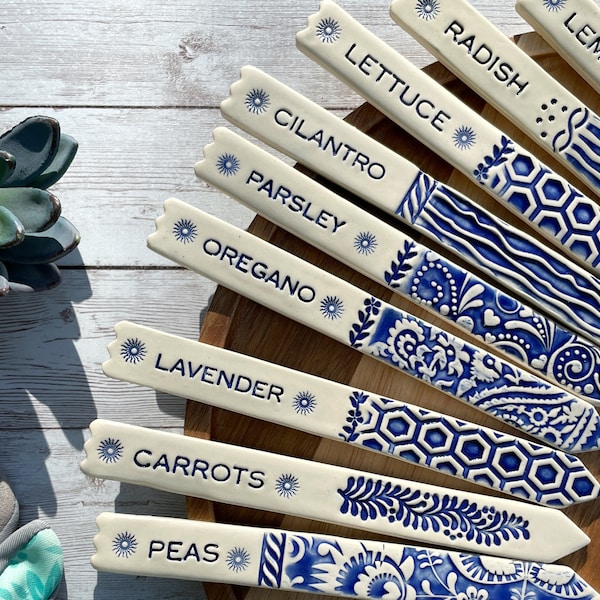 Ceramic Herb Markers - Etsy