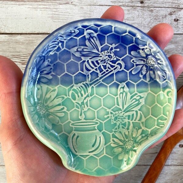 Pottery Spoon Rest - Etsy