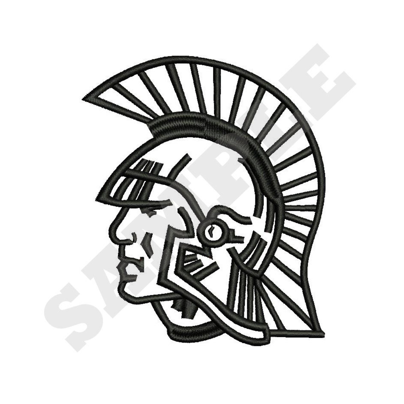 Trojan Outline Machine Embroidery Design | Etsy
