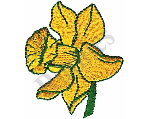 Daffodil Machine Embroidery Design | Etsy
