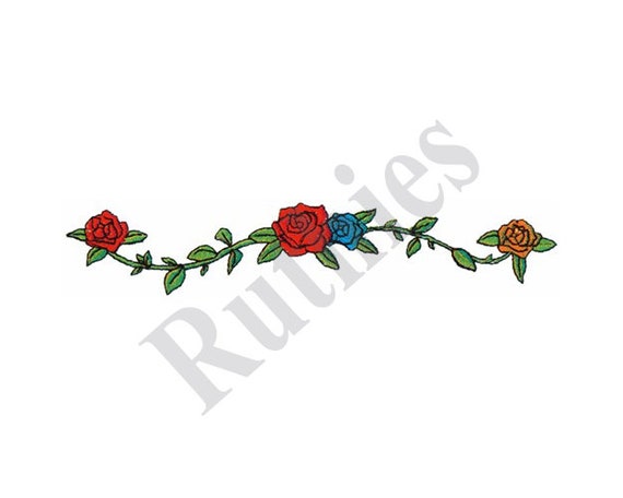 Rose Border Machine Embroidery Design | Etsy
