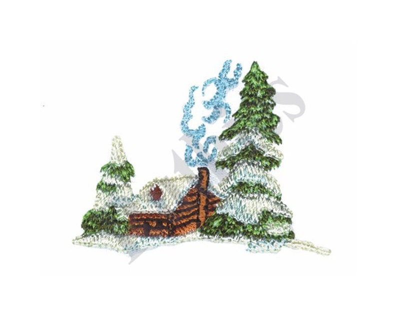 Log Cabin Machine Embroidery Design | Etsy