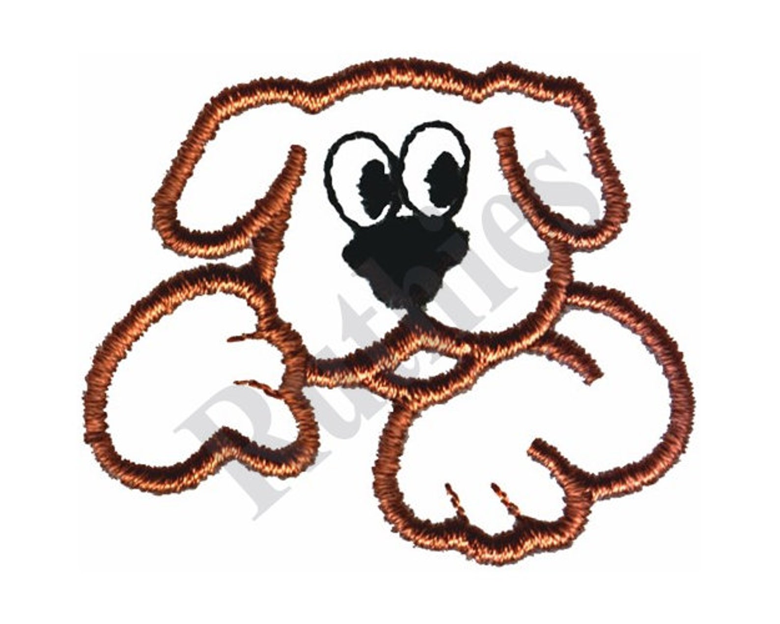 Dog Outline Machine Embroidery Design | Etsy