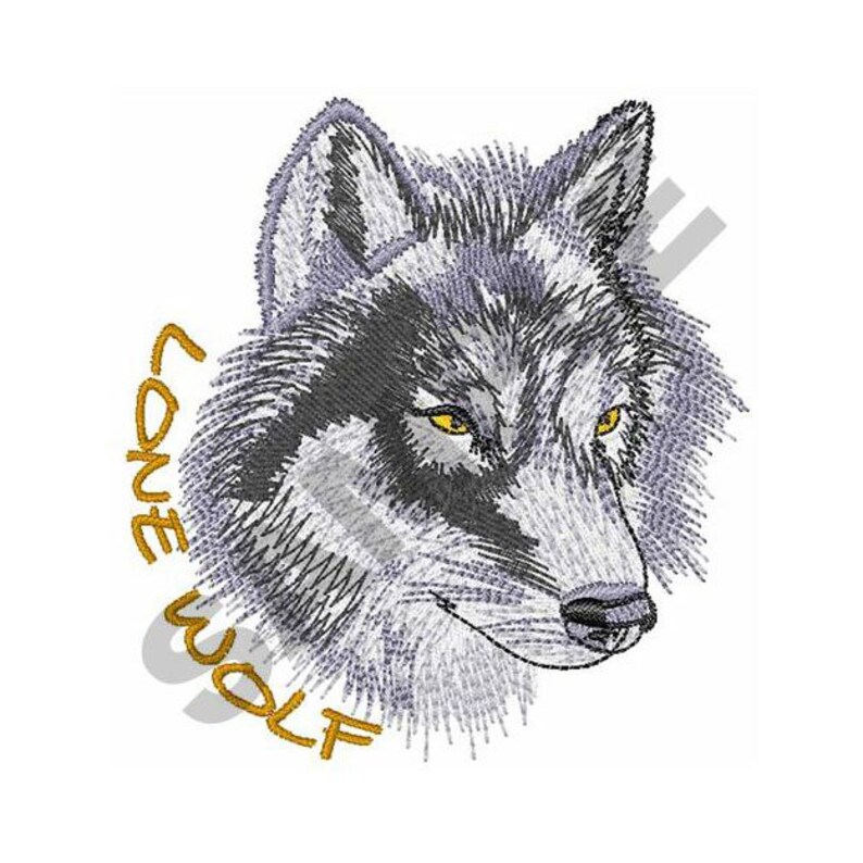Lone Wolf Embroidery Design Machine Embroidery | Etsy